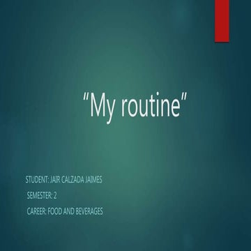 My daily routine | PPTX