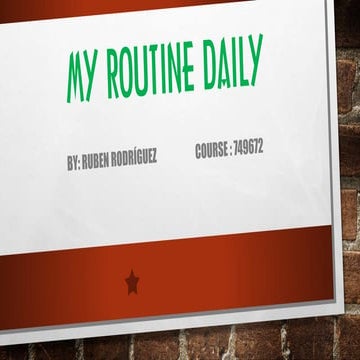 My dayli routine | DOCX