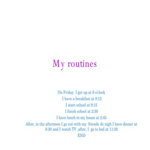 My routines | DOCX