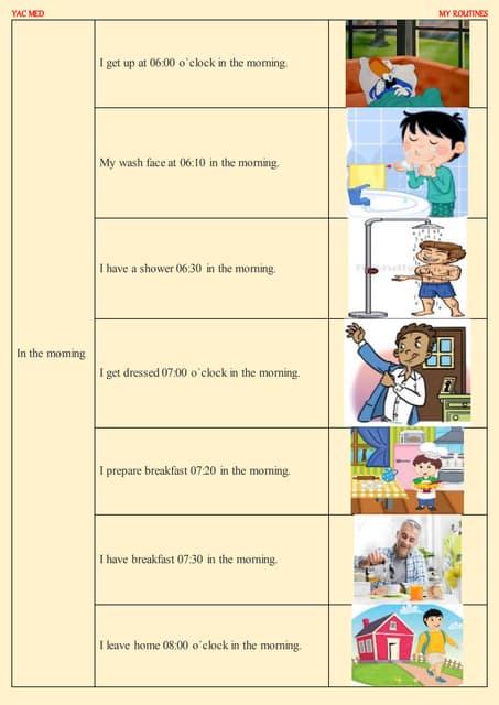 Routine andrea | PPT