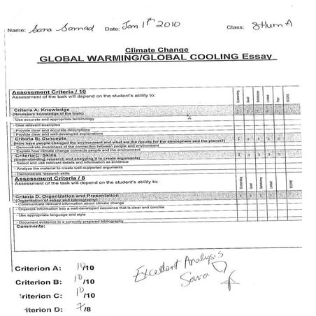 Rubric mid unit test | PDF