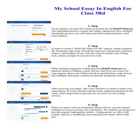 My School Essay In English For Class 3Rd | PDF