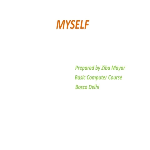 Myself | PPT