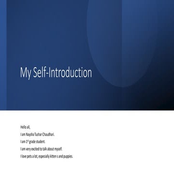 My Self-Introduction along with strength and weakness. | PPTX