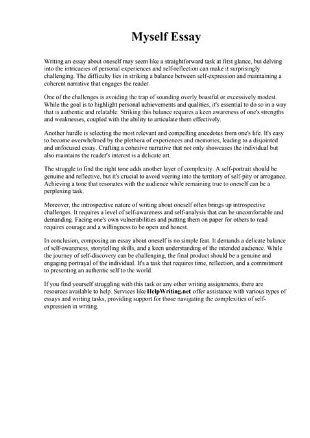 Write About Yourself Essay Sample.pdf | Freelance Writing | Content ...