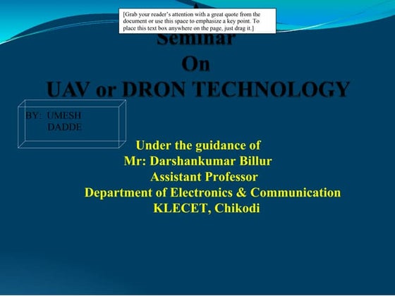 1. Introduction to drones | PPT