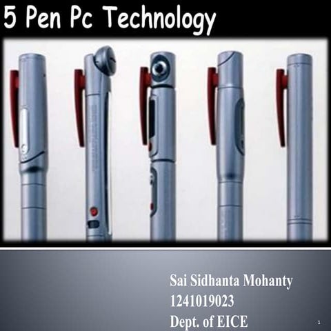 5 Pen Pc Technology | PPTX