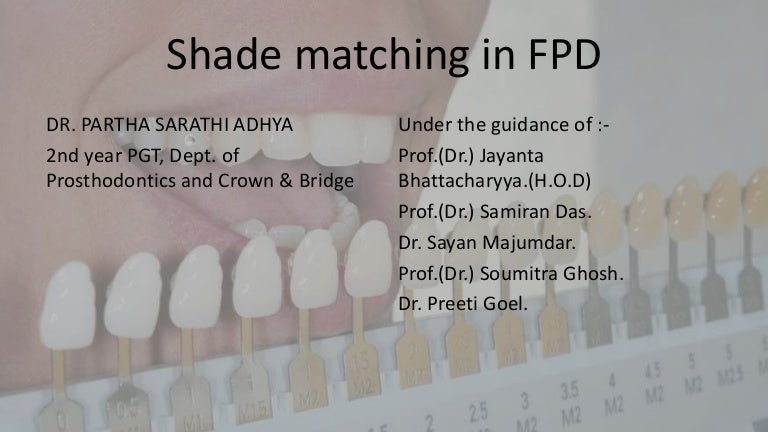 Shade selection in FPD