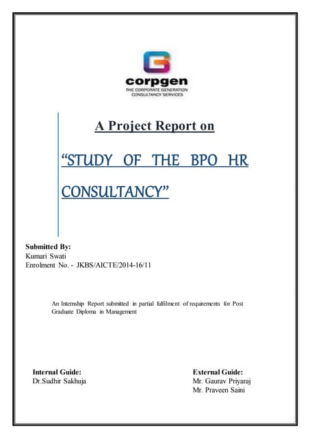 Final Project Synopsis MBA | PDF