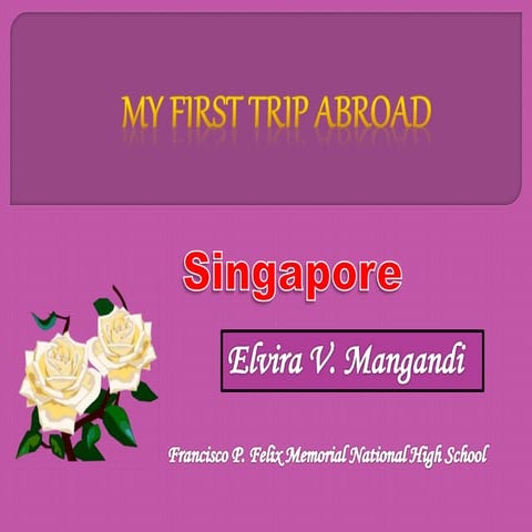 My First Trip Abroad | PPT