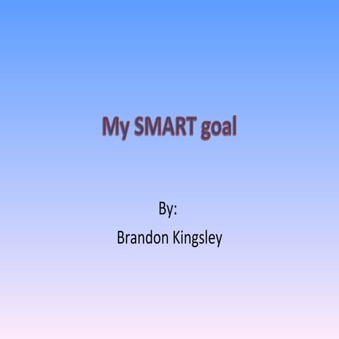 My smart goal presentation | PPT