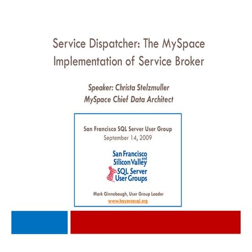 Myspace Sql Server Service Broker Pdf Databases Computer Software