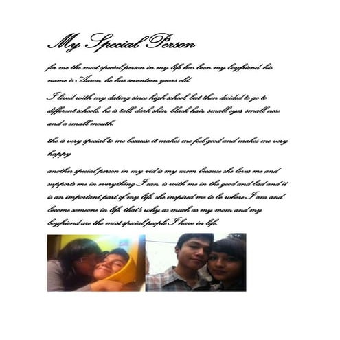 My special person | PDF