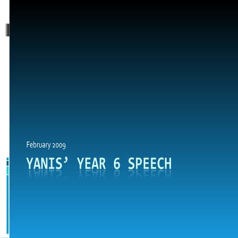 My Year 6 Speech Assessment | PPT