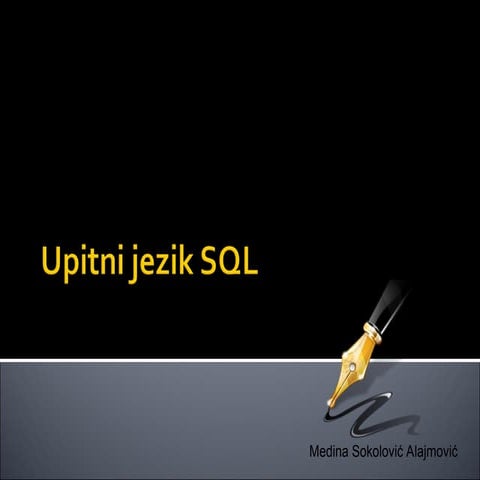 Introduction in mysql - uvod u MySql srednja skola | PPT