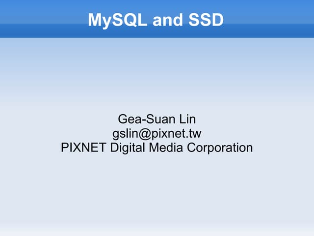 Mysql And Ssd Odp Databases Computer Software And Applications