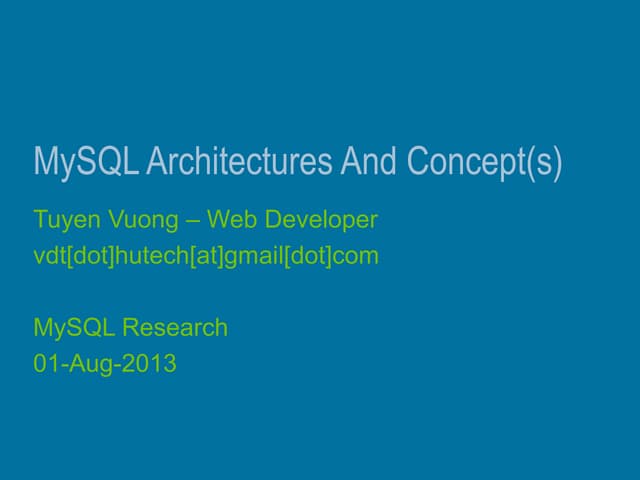 Mysql Atchitecture And Concepts Ppt 0732