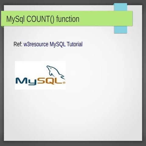 Mysql Count Ppt 5729