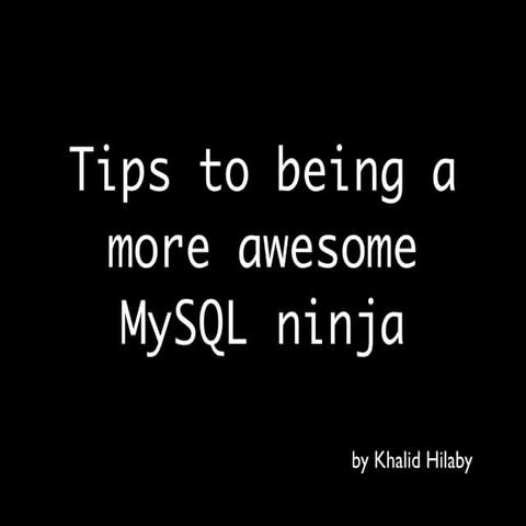 MySQL Ninja Tips | PDF