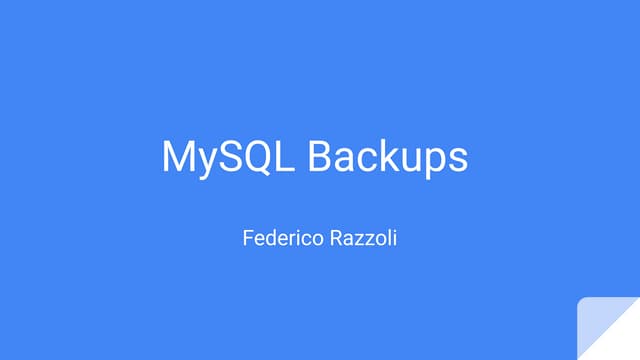 Mysql And Mariadb Backups Pdf Databases Computer Software And 6815