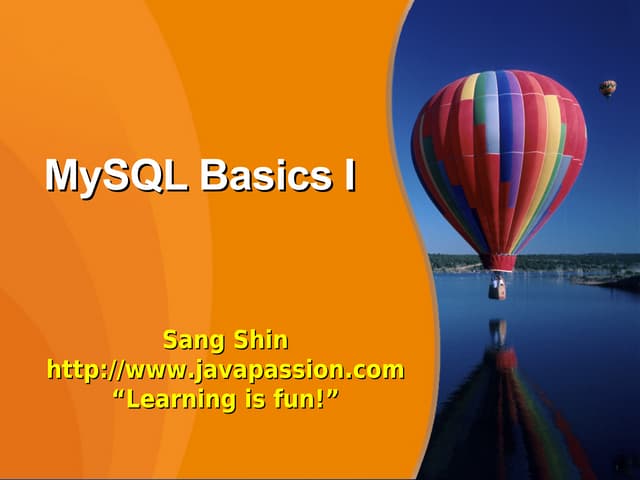 Mysql Basics1 Ppt 7744