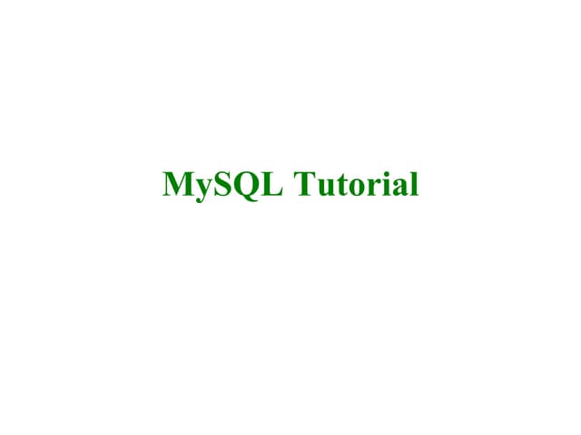 My sql installation | PPTX
