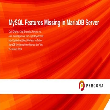 Mysql Features Missing In Mariadb Server Ppt 3784