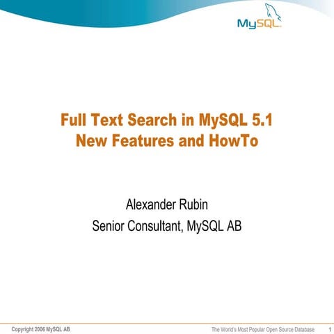 Mysql Fulltext Search 1 Ppt 