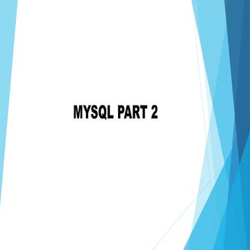 Advanced Mysql Database Tutorials And Rdbms Tutorialspptx 