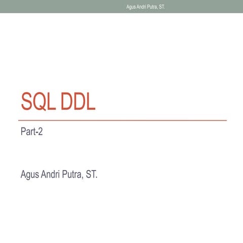 Mysql part2 | PPT