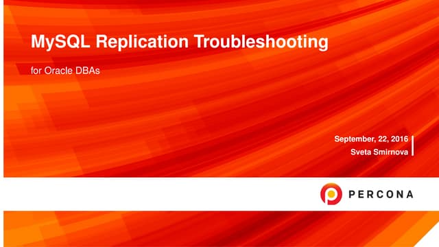 Mysql Replication Troubleshooting For Oracle Dbas Ppt Free Download