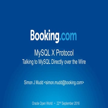 Mysql X Protocol Talking To Mysql Directly Over The Wire Ppt 