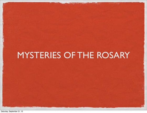 THE HOLY ROSARY | PPT