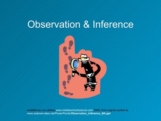 Footprint observation and inference | PPT | Science