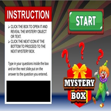 Guess The Mystery Box Power point Template | PPTX