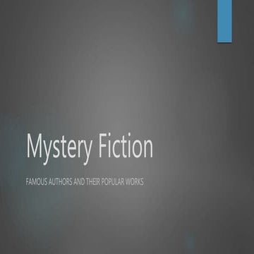 Mystery Fictions | PPTX