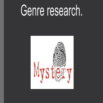 Mystery genre research | PPTX