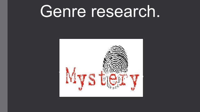 Mystery Genre | PPT