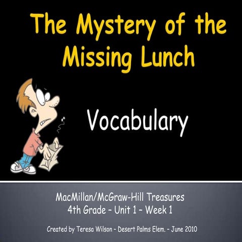 Mystery lunch power point share | PPSX