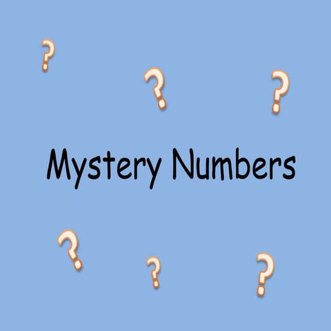 Mystery numbers | PPTX