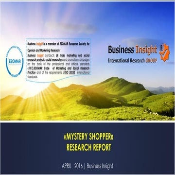 Mystery Shopping Research by Business İnsight (eng) | PDF | Retail ...