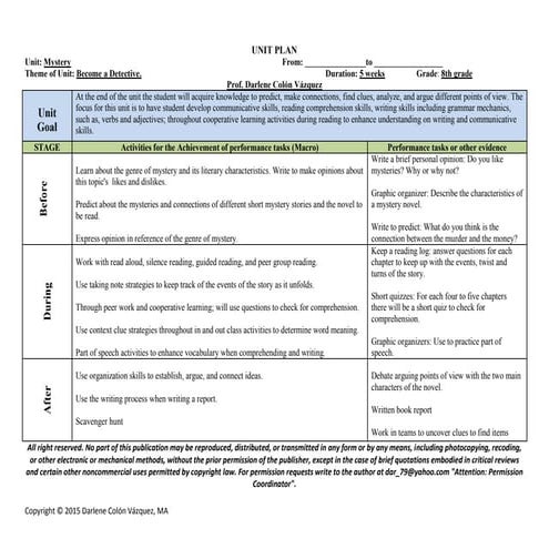 Mystery Writing Lesson | PPT