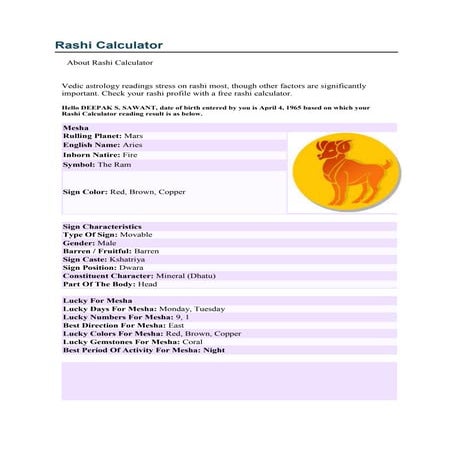 ~~ Mystic rasi chart ~~( from google.com ) | DOCX