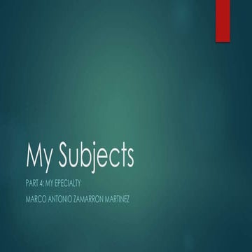 My subjects | PPTX