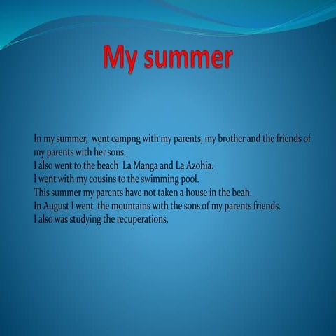My summer | PPTX