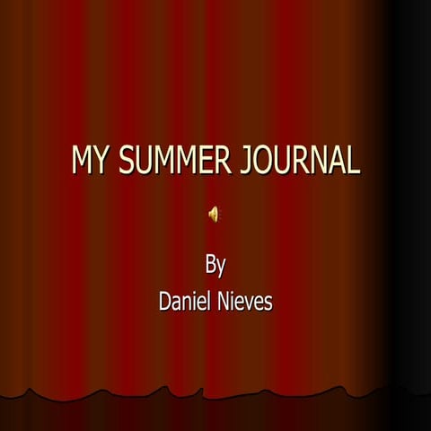 My Summer Journal | PPT