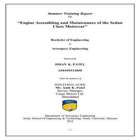 Summer Training Report | DOCX