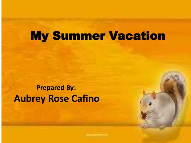 My summer vacation