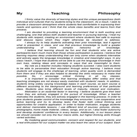 My teaching philosophy | PPTX