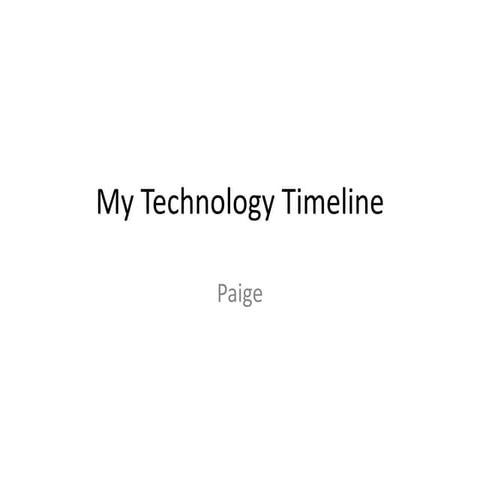 My technology timeline | PPTX